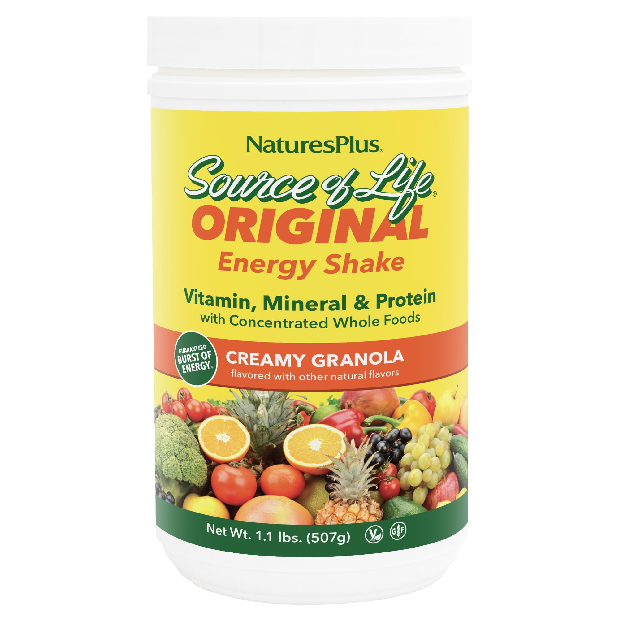 Granola cremosa Energy Shake NaturesPlus Source of Life, 500 g ...
