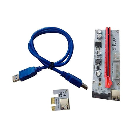 Pci-e 1x To 16x Three Power Interface Graphic Card Cable Adapter Board ...