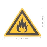Raindrops 3pcs Caution Flammable Hazard Sticker Flammable Warning ...