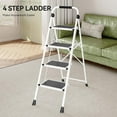 4 Step Ladder, Folding Step Stool with Anti-Slip and Wide Pedal ...