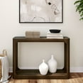 Plank+Beam 46" Forma Console Table, Solid Wood Rounded Edge Sofa Table ...