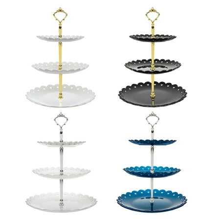 3 Tier Cake Display Stand 3 Tier Plate Fruit Desserts Snack Rack Table ...