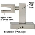 Hamilton Hills Square Brushed Silver Pivot Mirror Hardware Tilting ...