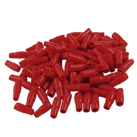 100 Pcs Red Plastic Mini Battery Terminal Boots Insulating Covers ...