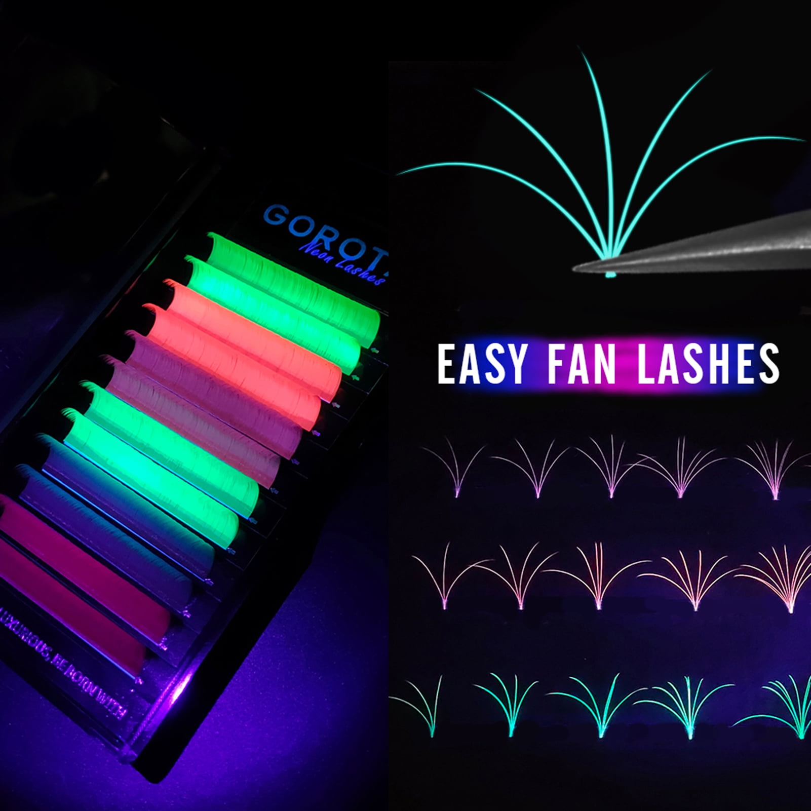 Hesroicy Artificial Eyelashes in a Box, Densely Arranged with Good ...