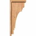 7 1/2"W x 10"D x 22"H Pescadero Smooth Corbel w/Backplate, Western Red ...