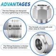 BDKWID-304 Stainless Steel Compression Tube Fitting, 1/2" OD x 1/4" NPT ...