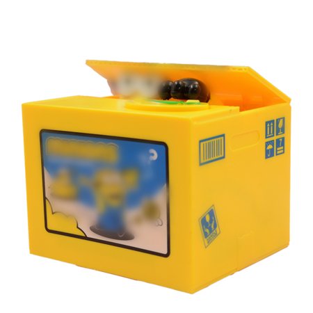 Royalbelle Cat Stealing Coin Box Piggy Bank for Kids Coin Bank for ...