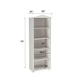 RealRooms Chester 5 Shelf Open Bookcase, White and Lacquer - Walmart.com