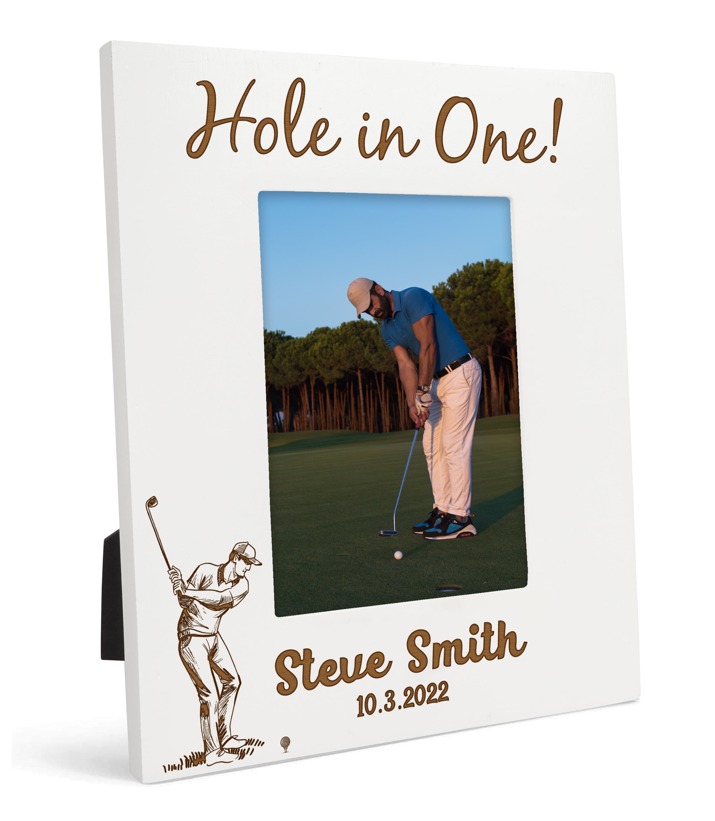 Darling Souvenir MADE WITH LOVEPersonalized WoodEngraved Golf Picture ...