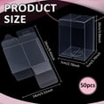 50Pcs PVC Plastic Gift Storage Case Gift Packaging Supplies Rectangle ...