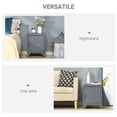 HomCom Industrial Modern Locker-Style Bedroom Bedside Nightstand with ...