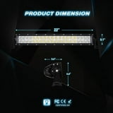 Nilight 22 Inch 120W Spot Flood Combo LED Work Light Bar 2PCS 4 Inch ...