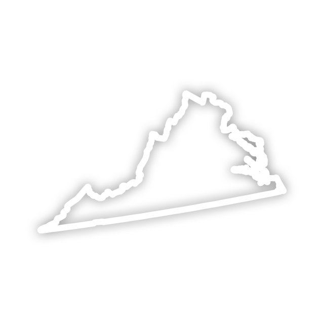 Virginia Outline Sticker Decal Die Cut - Self Adhesive Vinyl - Weatherproof - Made in USA - Many ...