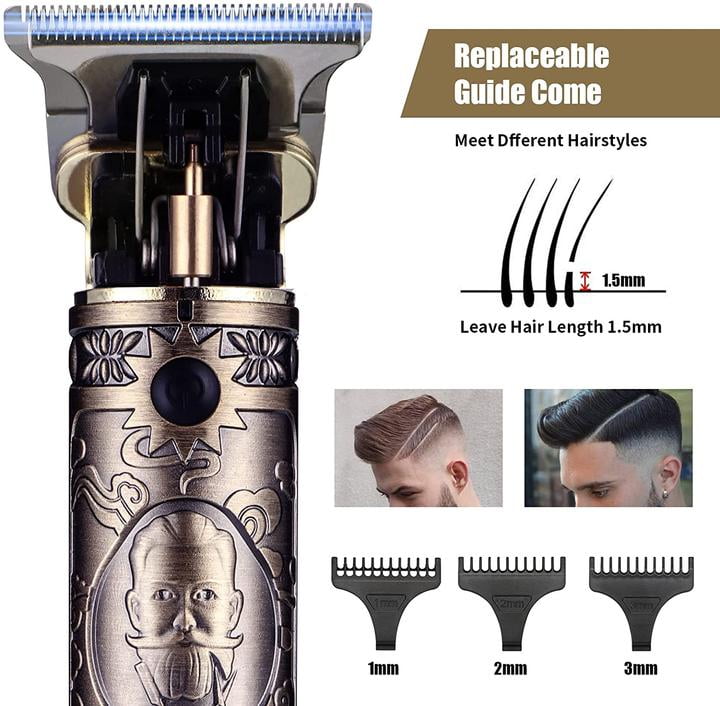 Professional Hair Trimmer, T Blade Trimmer for Men, Electric Cordless ...