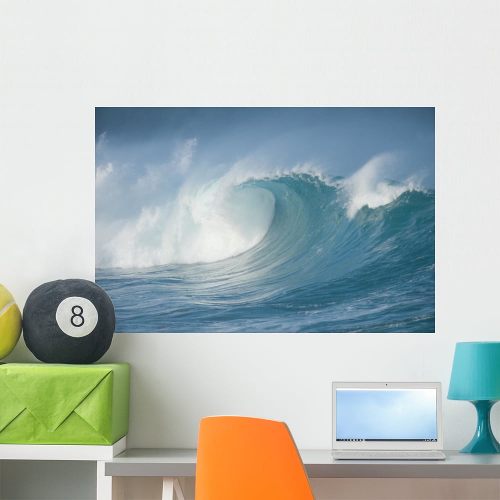 Giant 25 Foot Wave Wall Mural Decal by Wallmonkeys Vinyl Peel and Stick ...