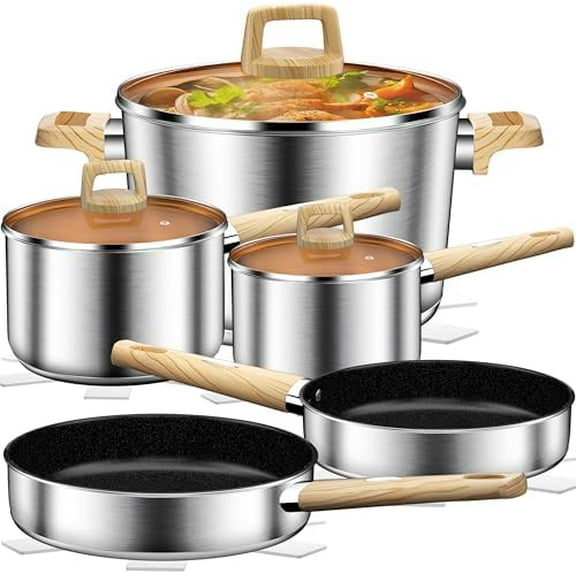 Cooks Standard 10-Pc Stainless Steel Cookware Set, Multi-Ply Induction ...