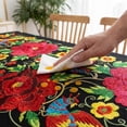 2026 Mexican Tablecloth, Mexican Folk Art Floral Tablecloth, Navy Blue ...