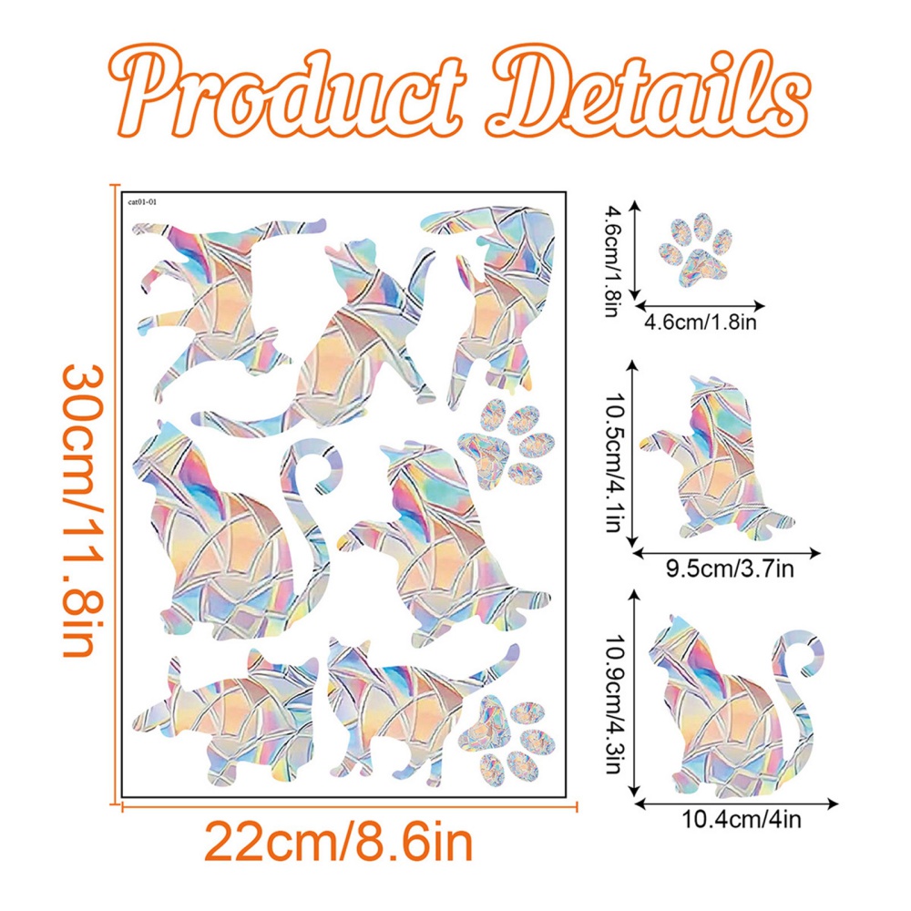 Aosijia 10-Pieces Window Clings Window Decal Protects Birds from Window ...