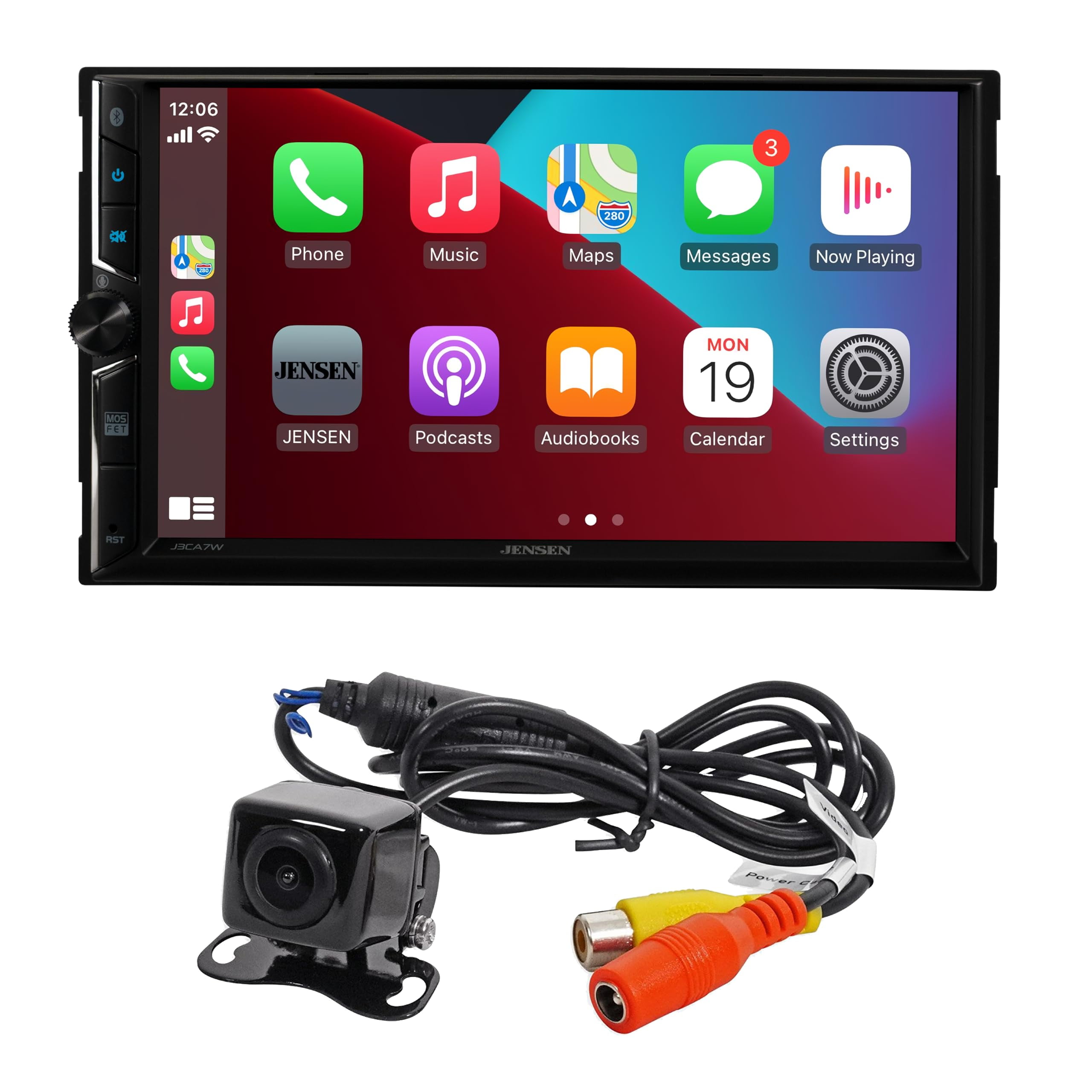 JENSEN J3CA7W-BUC Apple CarPlay Android Auto certificado de 7 pulgadas ...