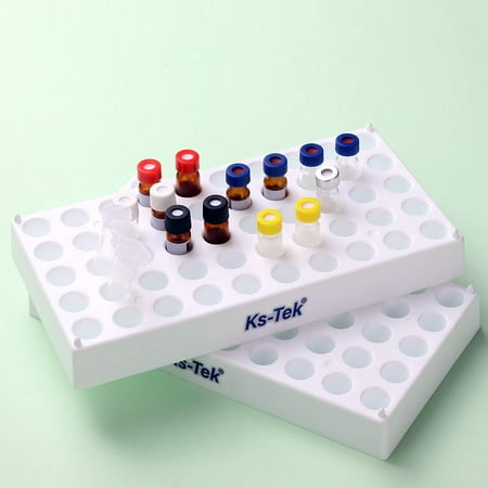 Ks-Tek 2Pcs Vial Rack,White Polypropylene(Pp) Vial Holder For 2Ml ...