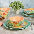 Free Shipping! Laurie Gates Tropical Parrots 12 Piece Melamine ...