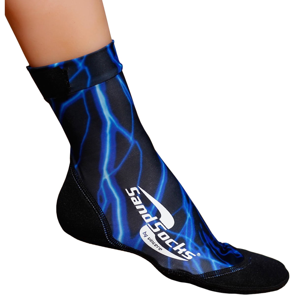 Sand Socks - Classic High Top Neoprene Athletic Socks - Blue Lightning ...
