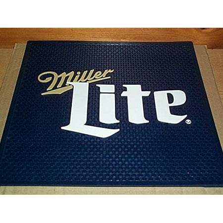 Miller Lite Waitstation XL Rubber Bar Mat Spill Mat Drip Mat | Walmart ...