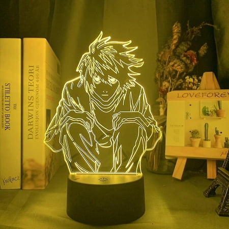 Yagami Light Death Note Kids Bedroom Anime Nightlight Table Lamp 3d Led ...