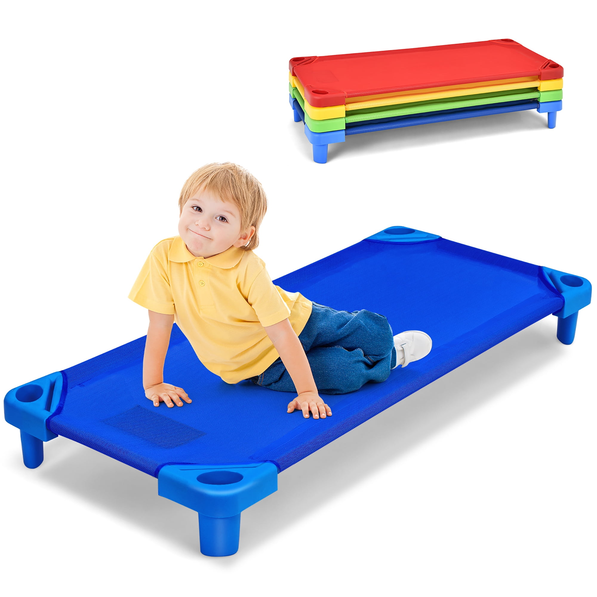 Click here for Costway Pack Of 4 Kids Stackable Naptime Cot 51lx2... prices
