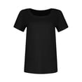 AzureSilk Summer Blouses Short Womens Tops Short Sleeve Square Neck ...