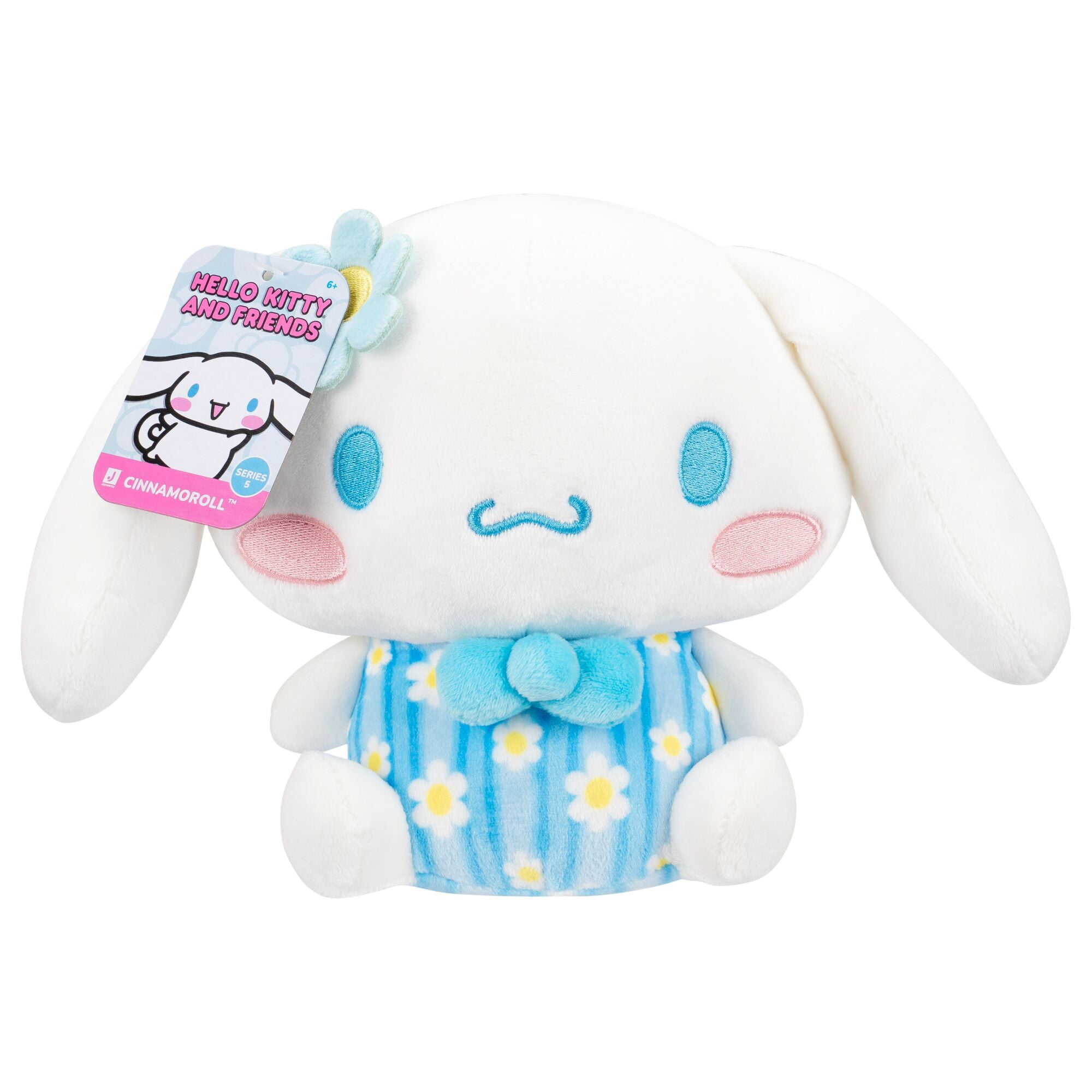Hellokittyfriends Hello Kitty And Friends 8 Plush - Pastel Florals: Cinnamoroll Blue Striped Shirt