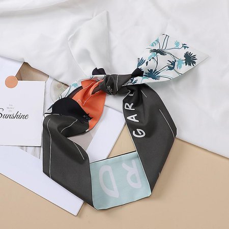 Sharp-angled Small Ribbon Silk Scarf Simulation Silk Satin All-match S ...
