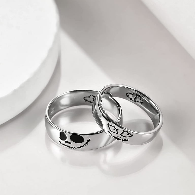 Nightmare Before Christmas Couple Ring Set MAVLLY Jack And Sally Ring