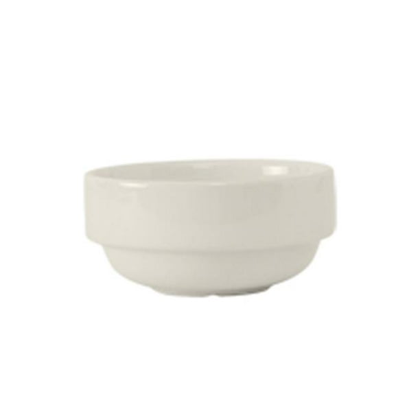 Tuxton AMU-046 Vitrified China Aluma Stackable Bouillon Bowl Pearl White - 8.5 oz - 2 Dozen ...