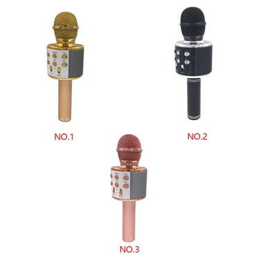 WS858 Bluetooth Wireless Karaoke Handheld Microphone USB KTV Player Bluetooth Mic Speaker Record ...