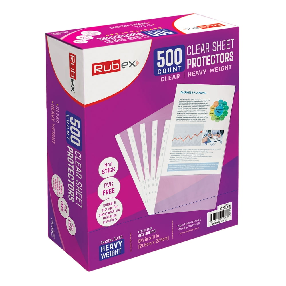 500 Heavyweight Sheet Protectors Holds 8 5 X 11 Inch Sheets 9 25 X 11 500-heavyweight-sheet-protectors-holds-8-5-x-11-inch-sheets-9-25-x-11