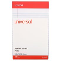 Universal Perforated Ruled Writing Pad, 5 x 8, Canary, 50 Sheets, Dozen ...