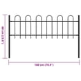 vidaXL Garden Fence Patio Privacy Screen Fence Wall with Hoop Top Steel ...