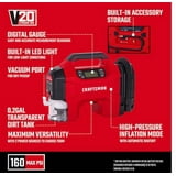 CRAFTSMAN Craftsman Cordless Inflator 20-volt Li-ion Air Inflator ...