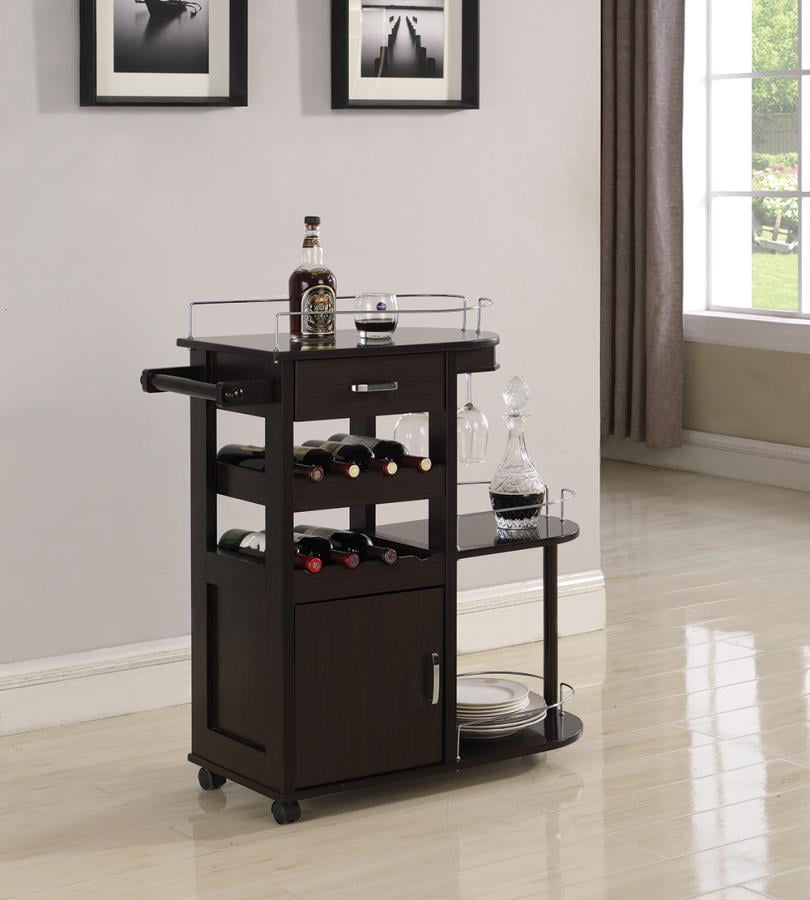 Transitional Cappuccino Serving Cart - Walmart.com