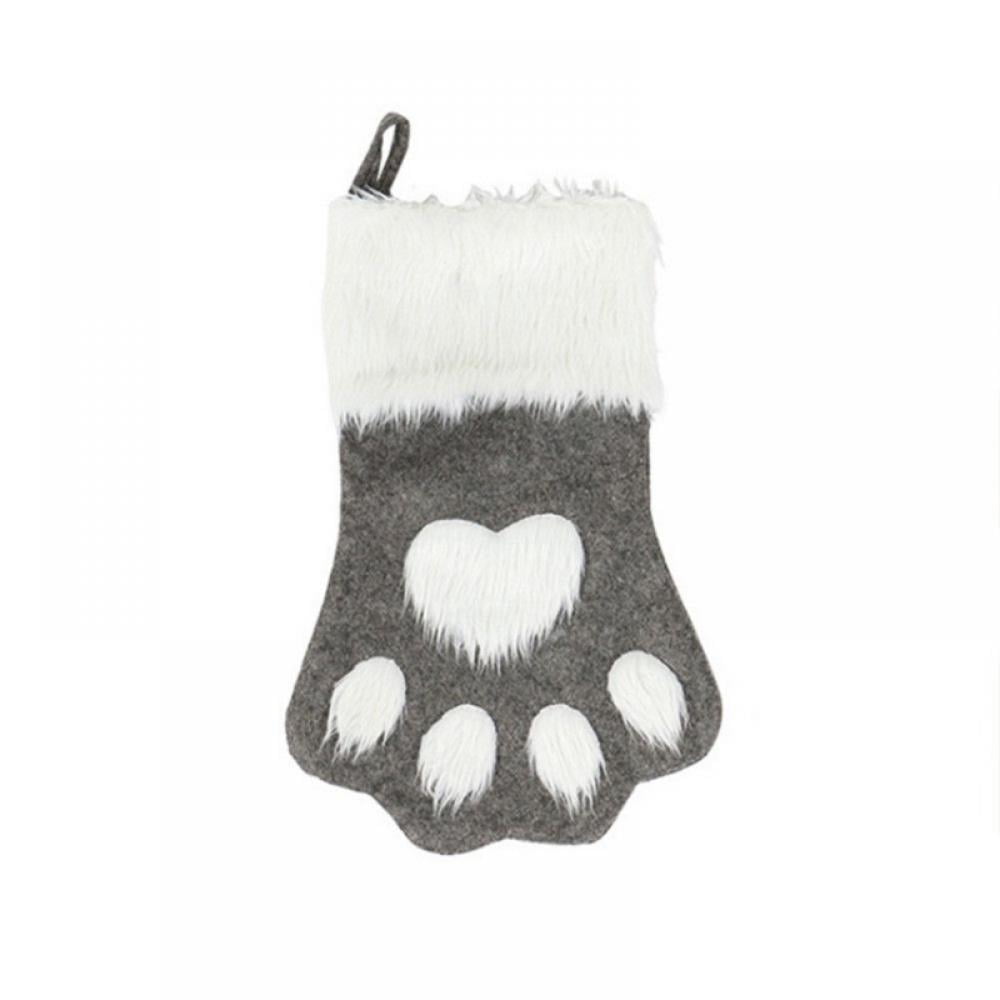 Dog Cat Claw Christmas Socks - Plush Hanging Socks, Christmas Gift Bag ...