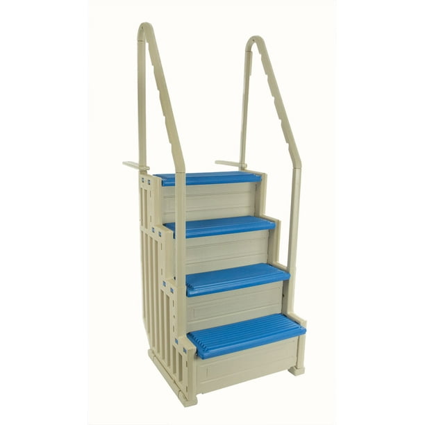 Confer Plastics Access Pool Step 1 (Warm Grey with Blue Steps ...