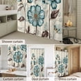 Bathroom Shower Curtain Rustic Tulip Boho Floral Butterfly Waterproof ...