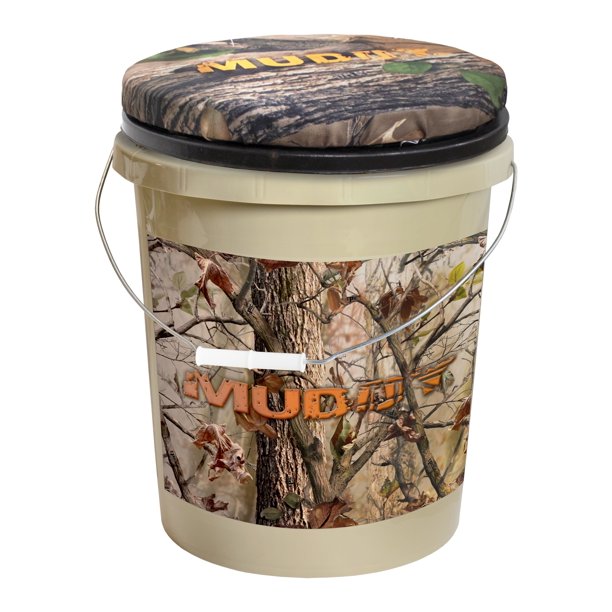 MUDDY SPIN-TOP BUCKET 5 GALLON CAMO & TAN BUCKET, WITH CAMO SPIN TOP ...
