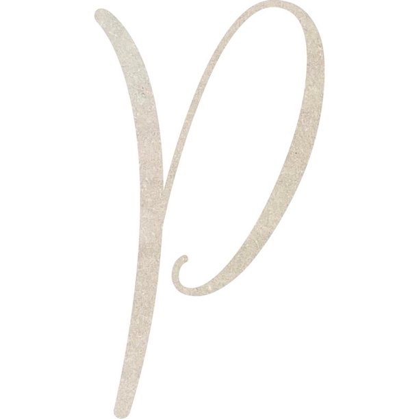MDF Letter (P) Unfinished Craft, 18'' Tall Paintable DIY, Script Rebeca ...