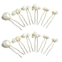 Elegant Pearl Bride Wedding Hair Pins Leaf Bridal Head Piece Exquisite ...