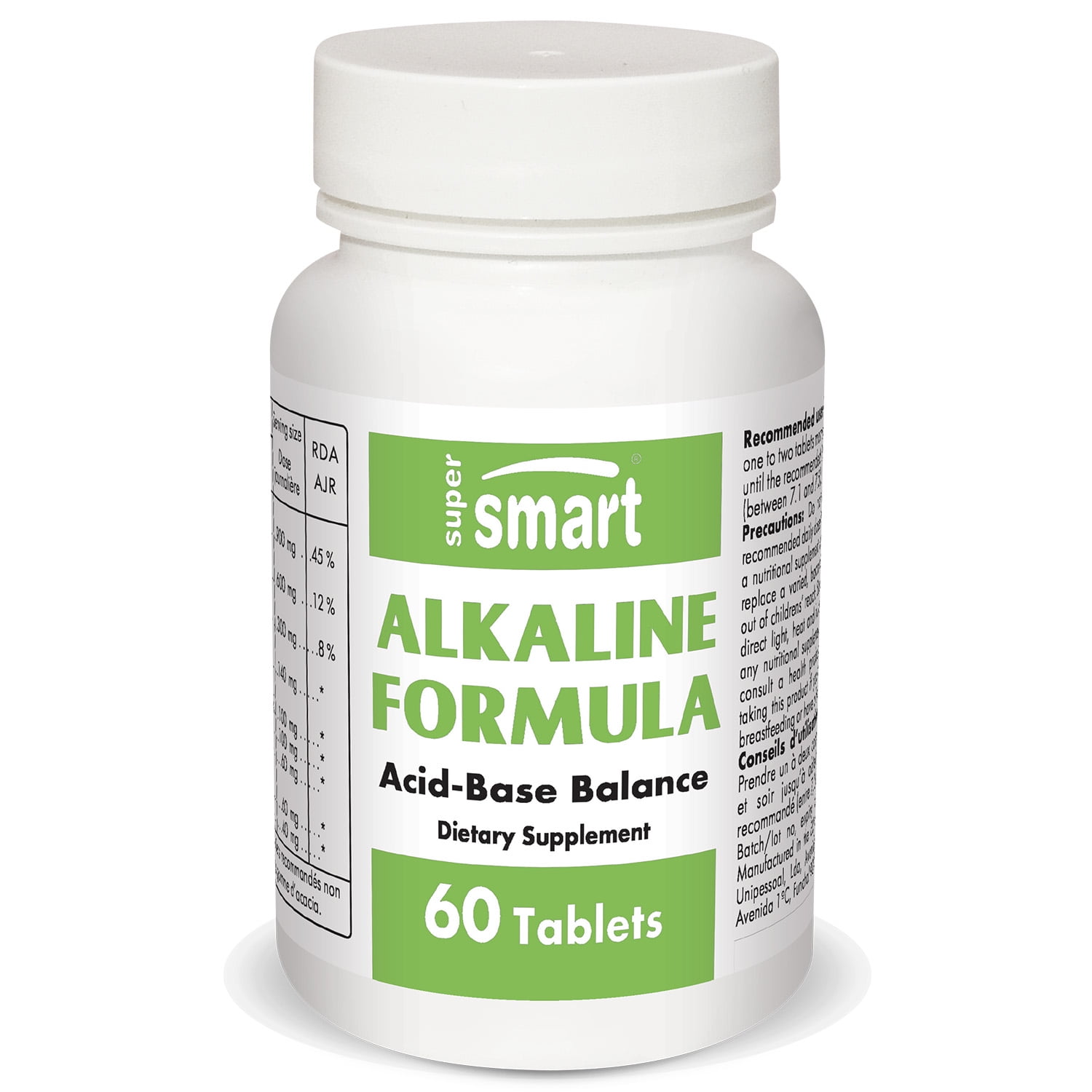 Supersmart - Alkaline Formula - pH Balance Pills - Blood Health - Bone ...