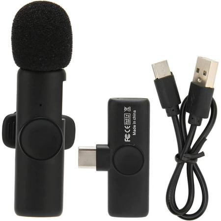 Wireless Lavalier Microphone, Wearable Microphone Plug and Play Auto ...
