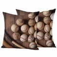 Baseball Outdoor Waterproof Throw Pillow Covers 26x26 Set of 2 ...